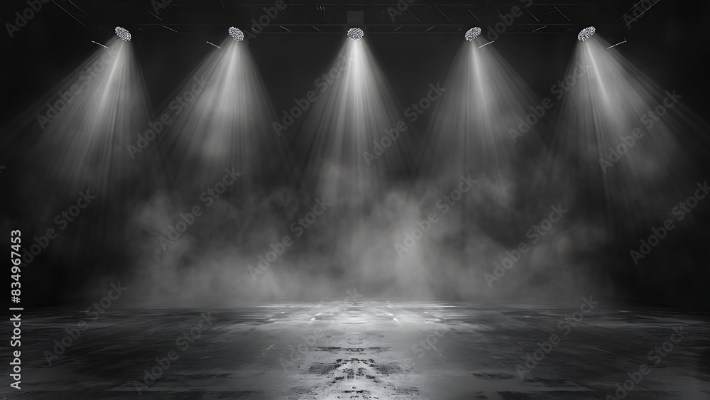 empty black stage with spotlight Stock Illustration | Adobe Stock
