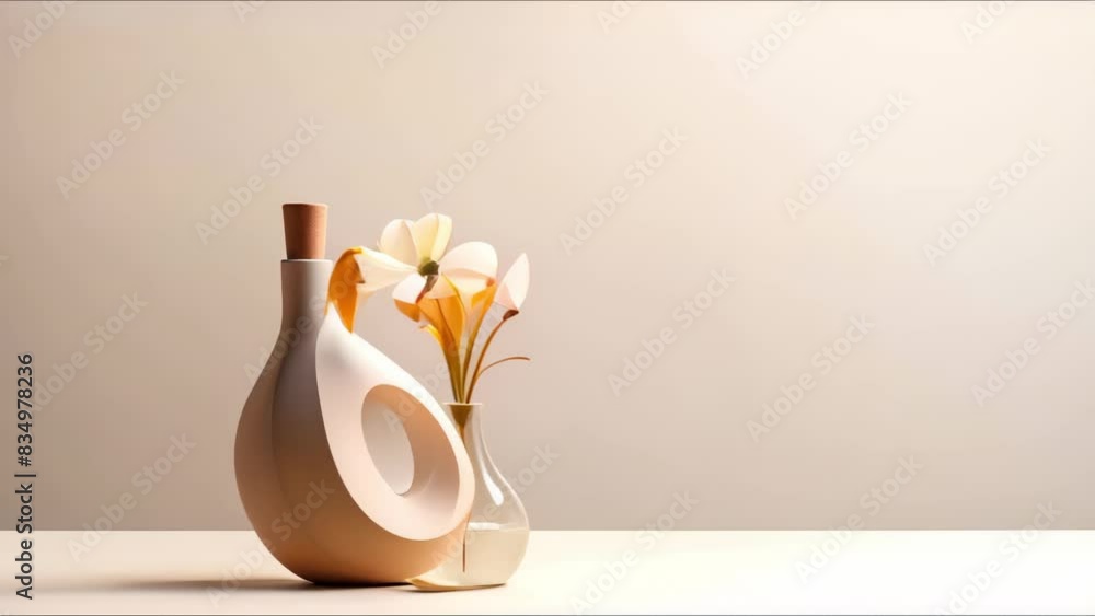 Minimalist design with math symbols on neutral background for ...