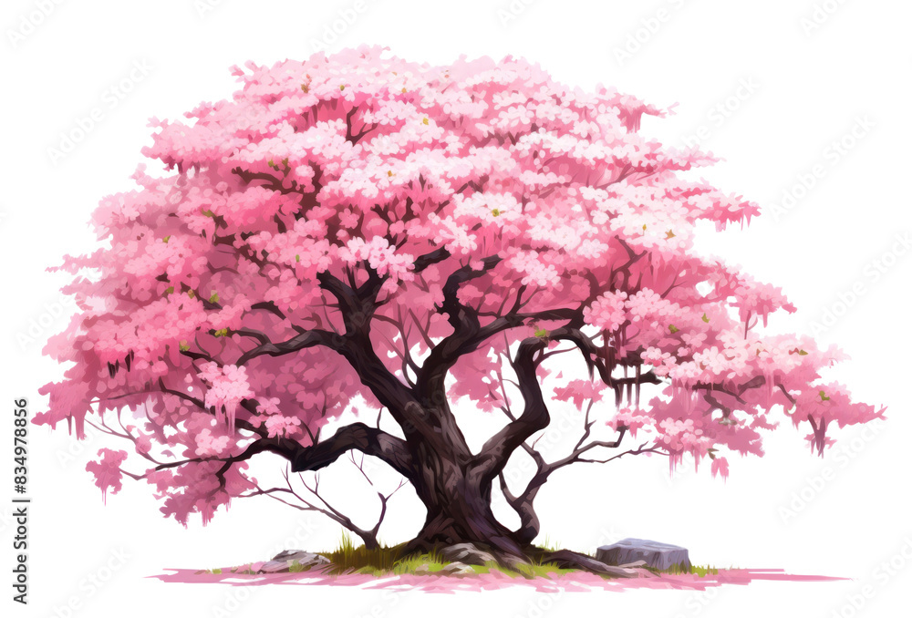 PNG Sakura tree blossom flower plant. Stock Illustration | Adobe Stock