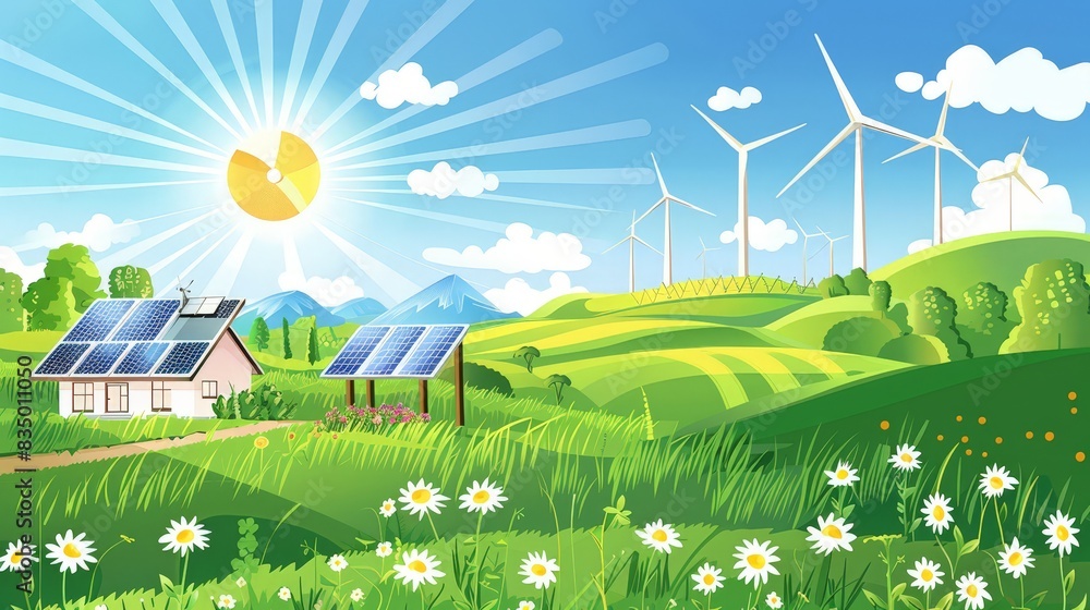 Illustrate a comparison chart of different types of renewable energy ...