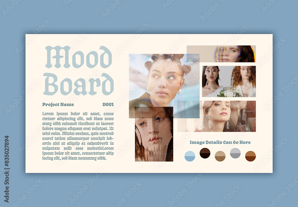 Overlapping Photo Moodboard Stock Template | Adobe Stock