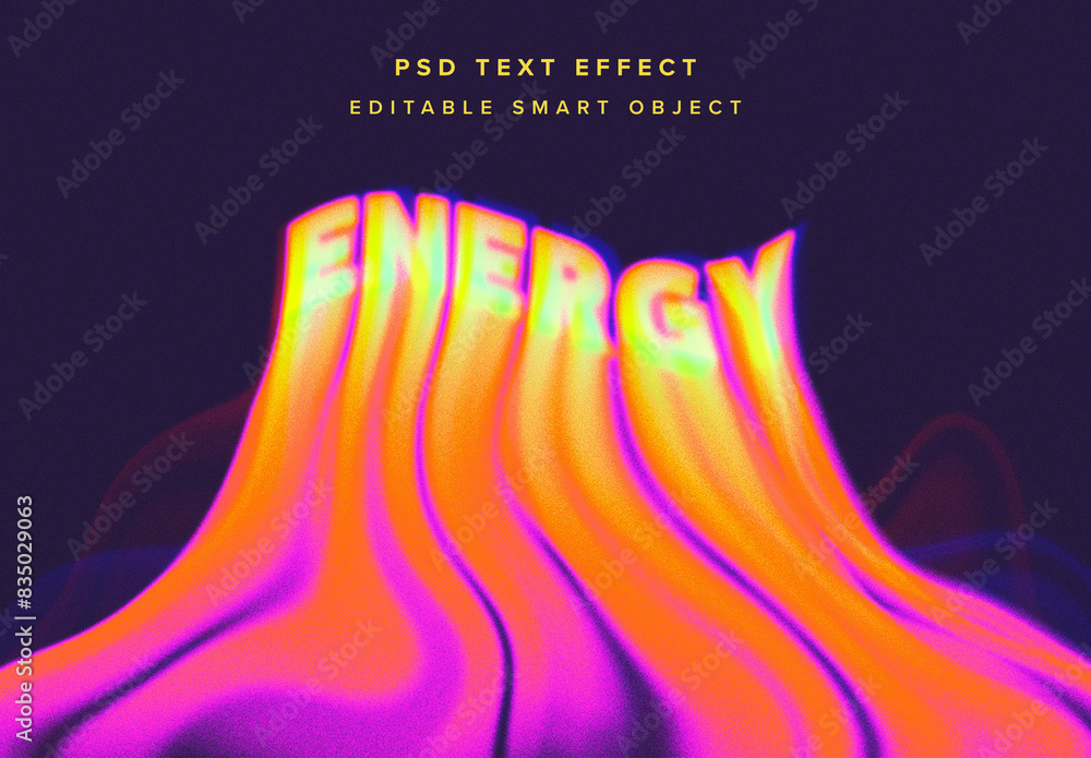 Melting Text Effect Mockup Stock Template | Adobe Stock