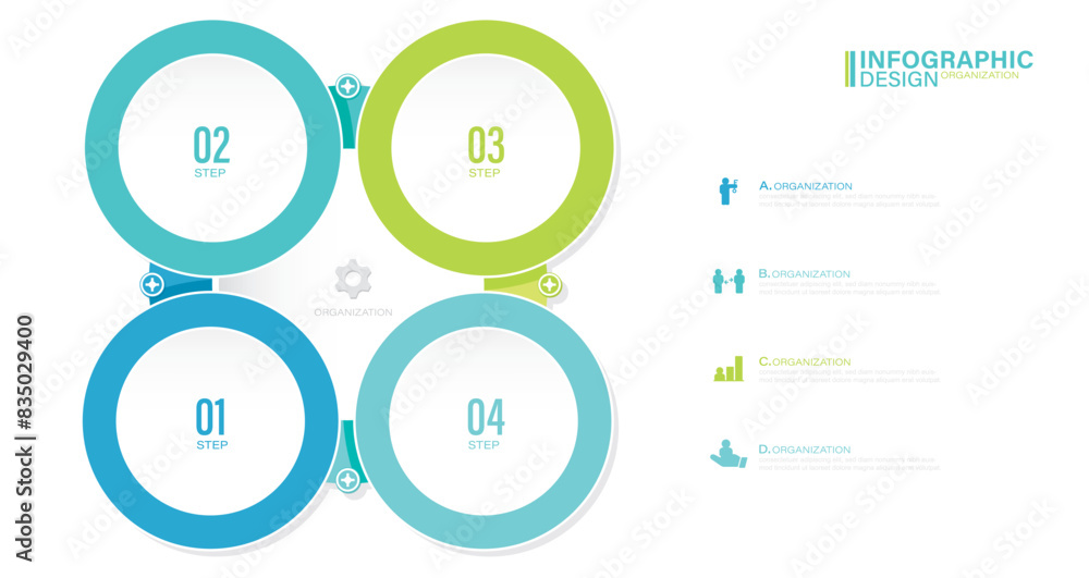 Vector circle chart infographic templates for presentations ...