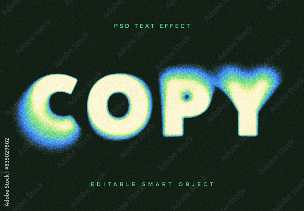 Dissolving Text Effect Mockup Stock Template | Adobe Stock