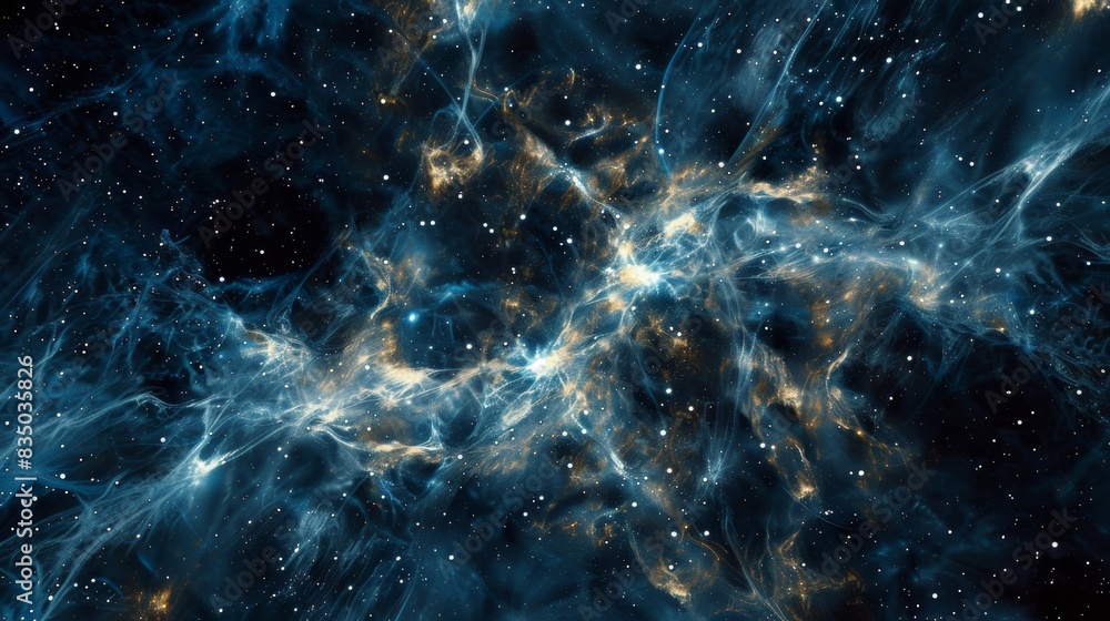 The cosmic mystery of dark matter, visualized as a faint, shadowy ...