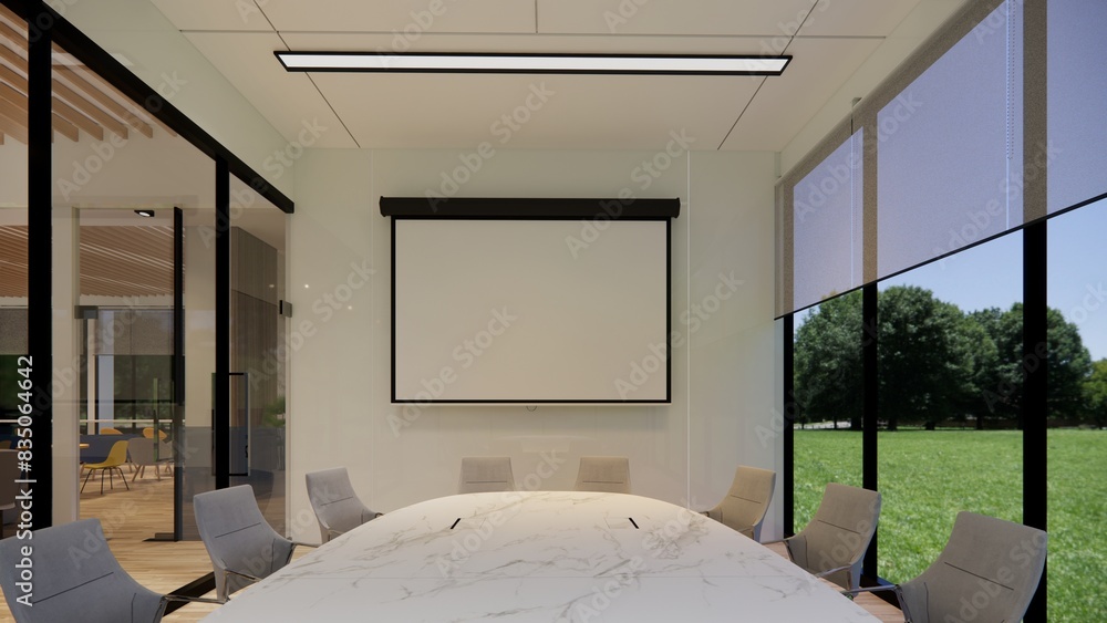 Interior Empty Modern Loft Office open space modern office.Modern open ...