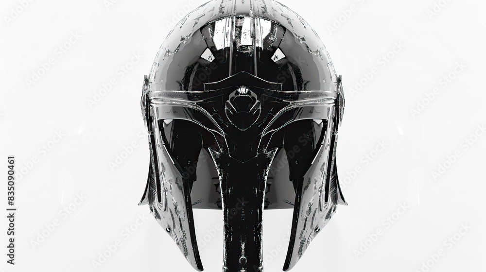 ภาพประกอบสต็อก Mamluk warrior helmet illustration, modern graphic ...