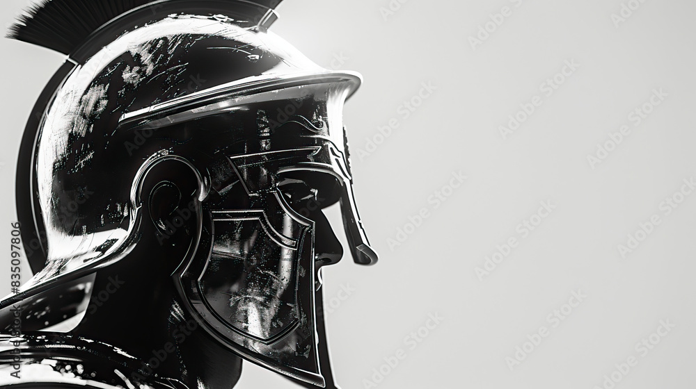 Roman soldier warrior helmet illustration, modern graphic design ...
