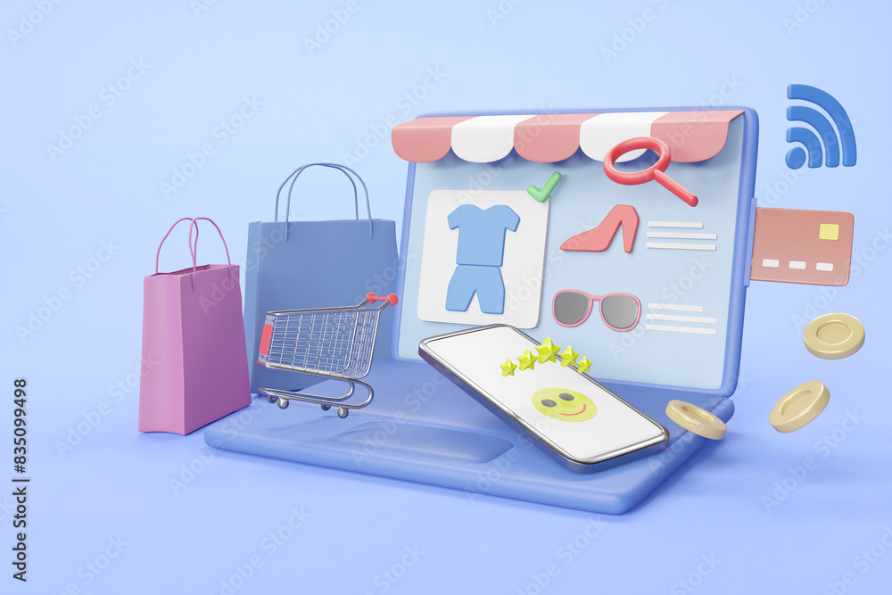 Virtual Shopping Extravaganza: A 3D Render Experience with Online Store ...