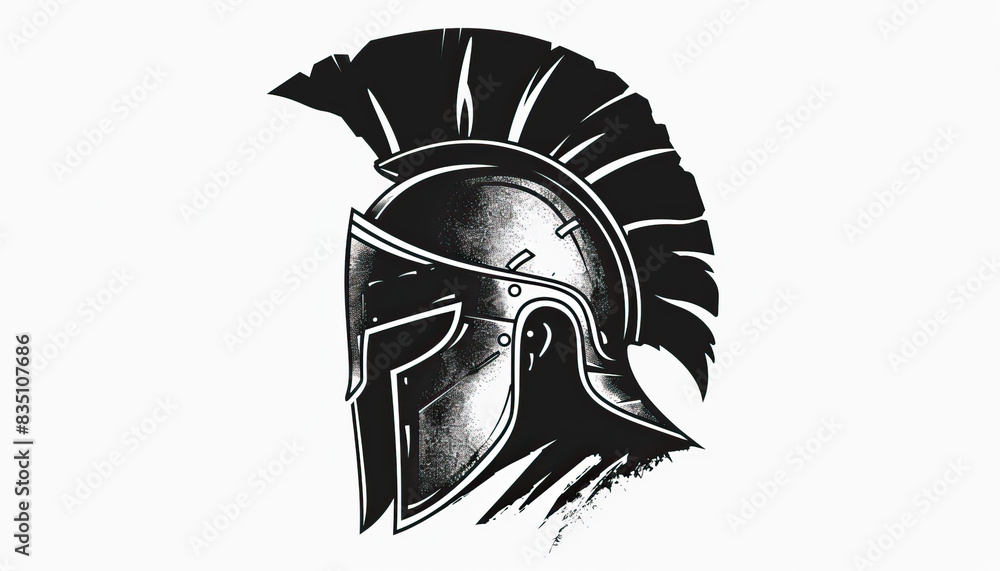 ภาพประกอบสต็อก Visigoth warrior helmet illustration, modern graphic ...
