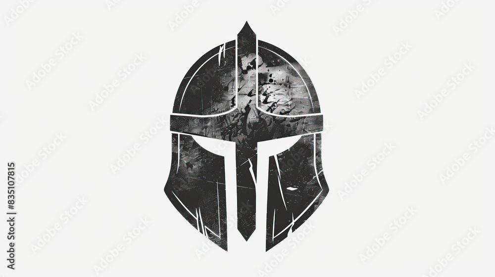 Visigoth warrior helmet illustration, modern graphic design, isolated ...