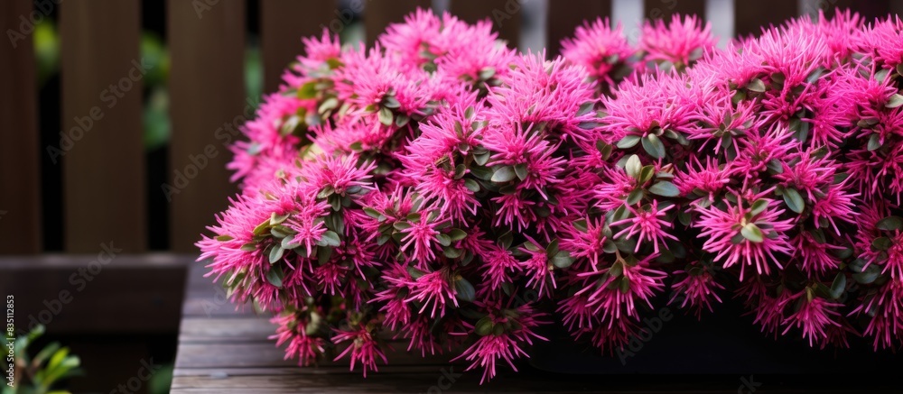 Ruby Loropetalum, a speedy-growing evergreen shrub with a rounded and ...