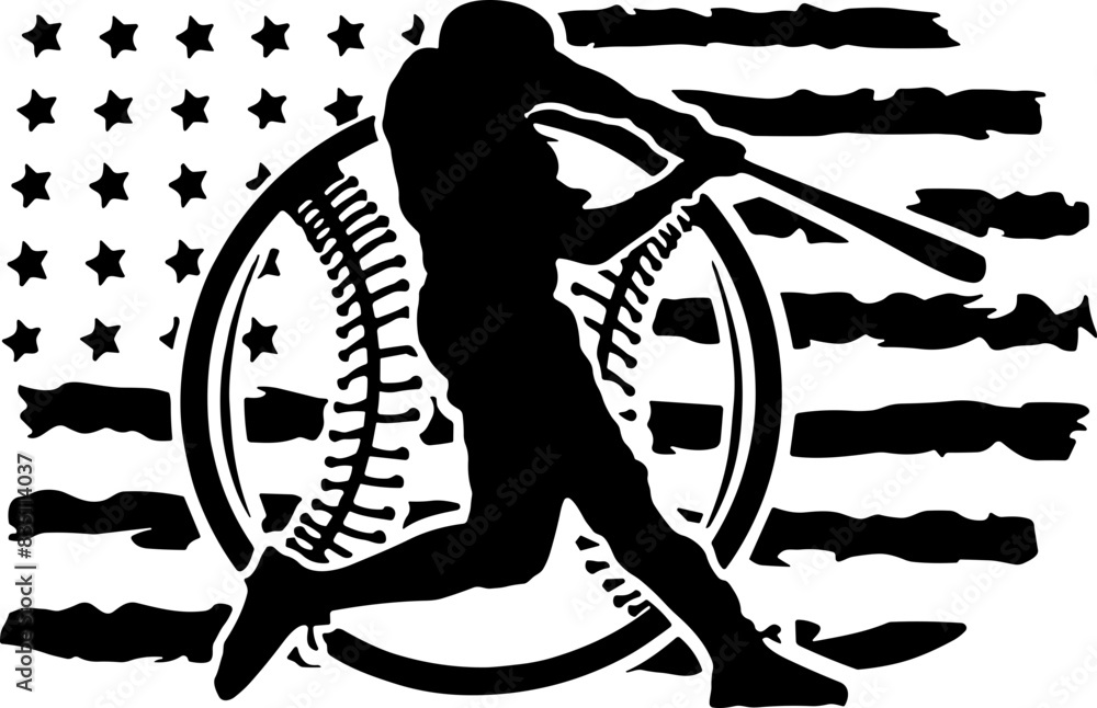 USA baseball player flag svg, baseball flag svg, US baseball player SVG ...
