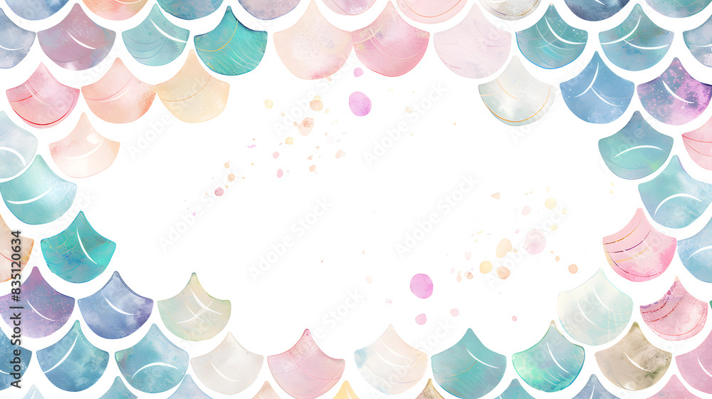 Pastel light pink, blue, green watercolor mermaid skin texture ...