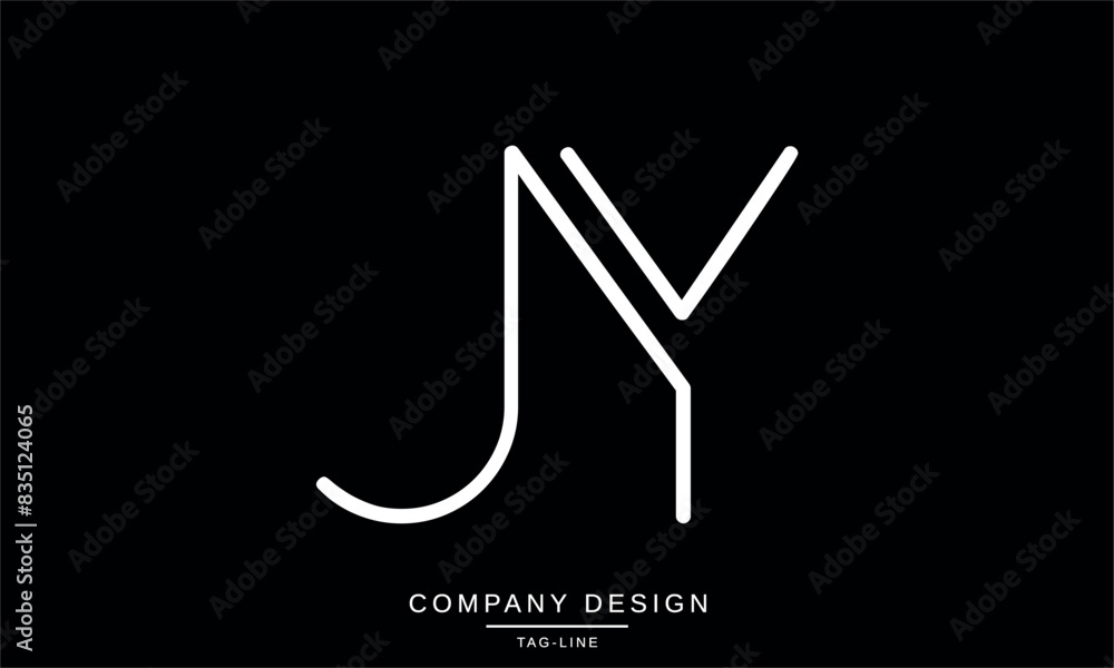 JY, YJ Abstract Letters Logo Monogram Design Font Icon Vector Initials ...
