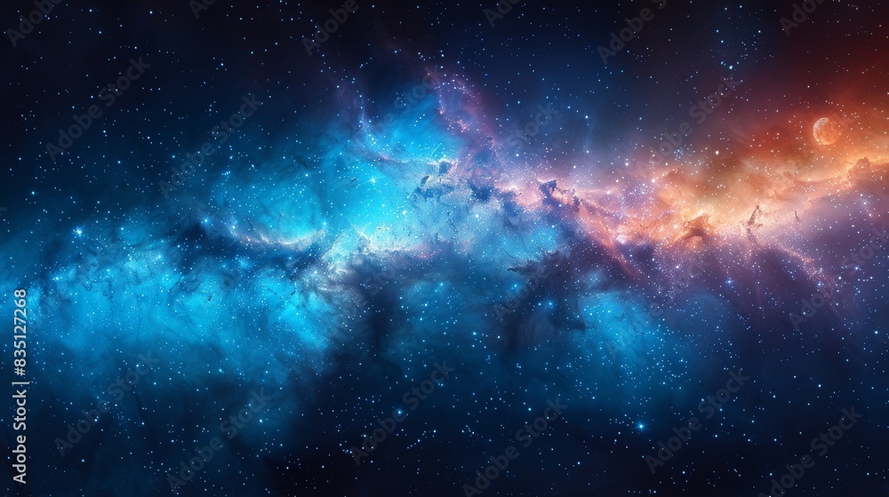 ภาพประกอบสต็อก Colorful space galaxy cloud nebula in light crimson and ...