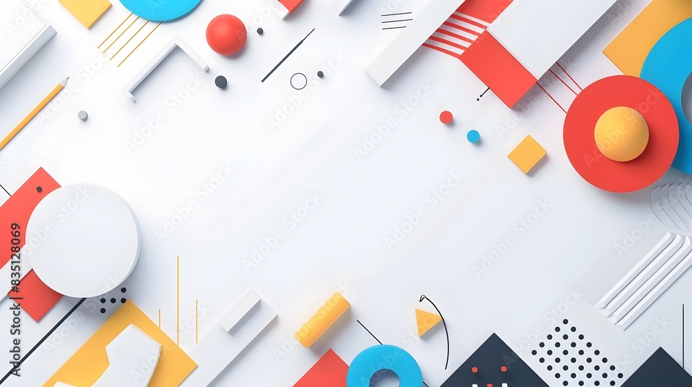 Modern Social Media Theme Powerpoint Background with Bold Shapes Stock ...