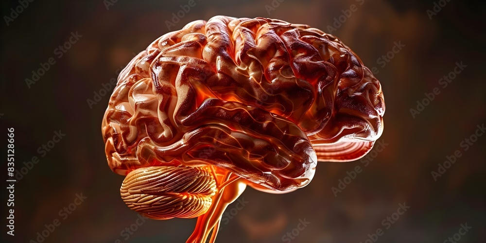 3D brain model depicting sensory overload and burnout from daily ...