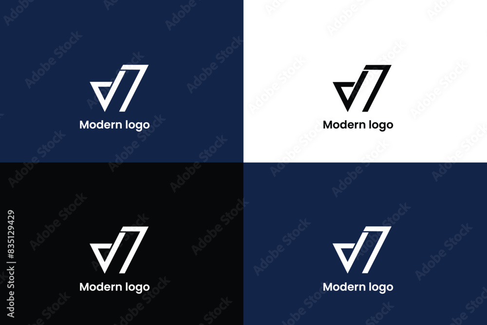 letter b logo, letter b7 logo, 7 logo, letter q 3d logo, icon, emblem ...