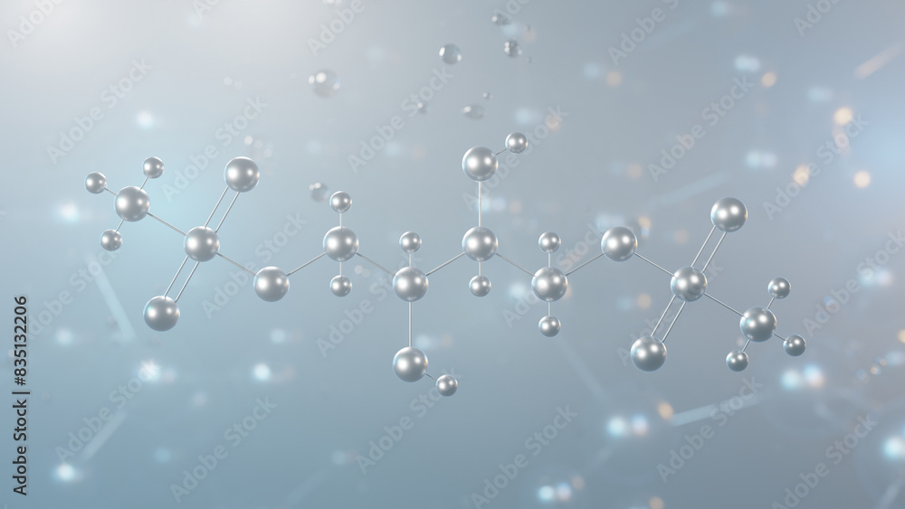 treosulfan molecular structure, 3d model molecule, alkylating ...