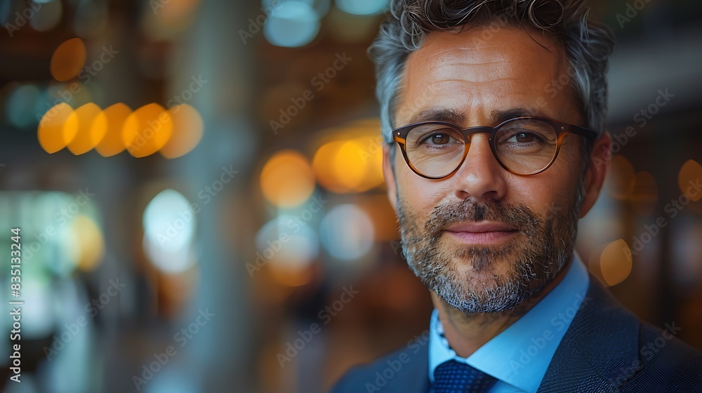 sharp executive portrait modern corporate background captured using ...