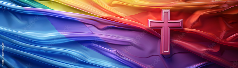 Faithful Unity: Religious Symbols and Pride Flag Blend for Acceptance ...