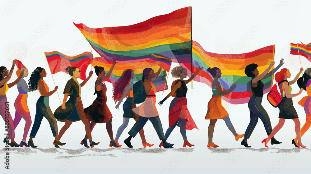 Pride month parade of LQBTQ+, the celebration of all gender diversity ...