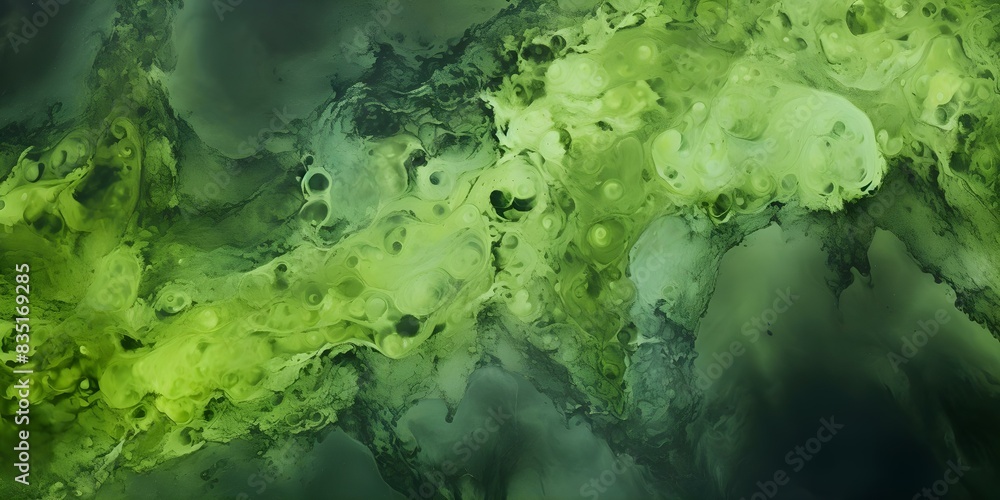 Capturing the Vibrant Organic Patterns of Algae Bloom in a Lake from an ...