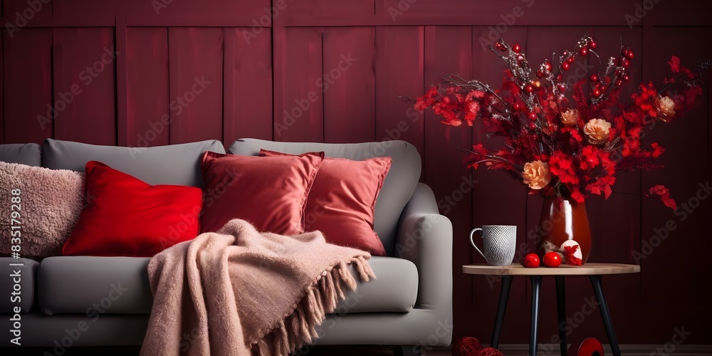 "Feeling cozy and chic with my red-themed home decor ️🏠 #CozyHomeVibes ...