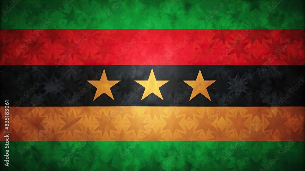 Juneteenth background featuring traditional African American flag ...