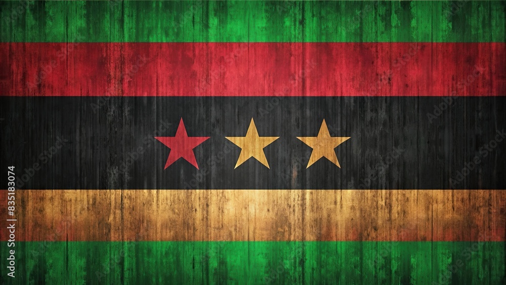 Juneteenth background featuring traditional African American flag ...
