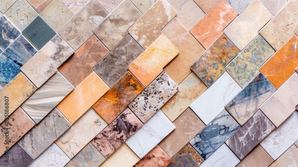 ceramic of wall tiles with different colors for house renovation and ...