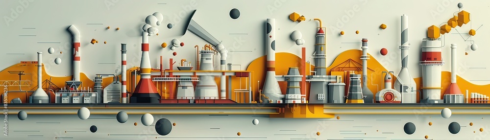 Crude oil types and grades, paper-cut style, infographic layout, muted ...