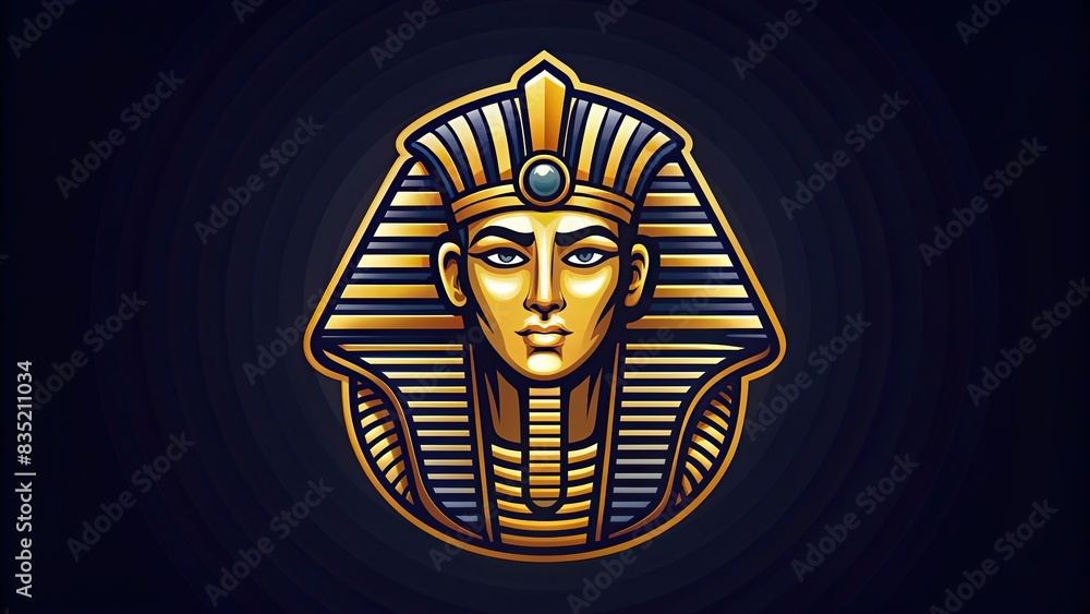 of a pharaoh logo design , pharaoh, logo,ancient, Egyptian, royal, king ...