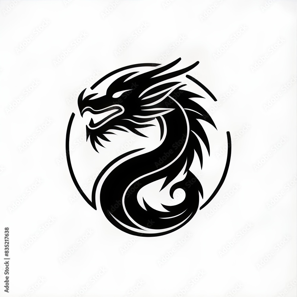 dragon vector design. chinese new year shio. logo gaming. icon apps ...