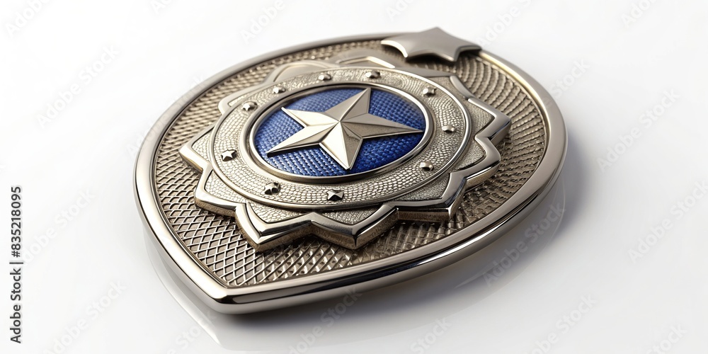 render of a police badge mockup on a white background, police, badge ...