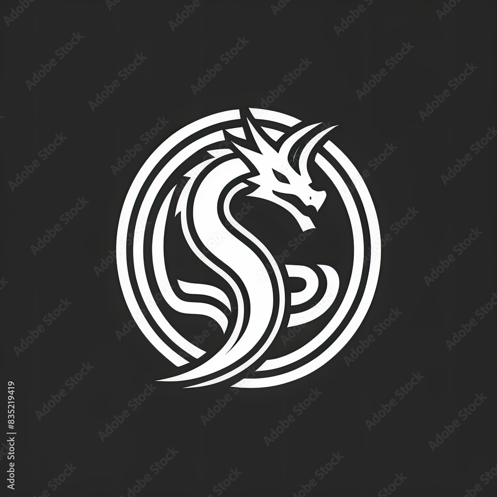dragon vector design. chinese new year shio. logo gaming. icon apps ...