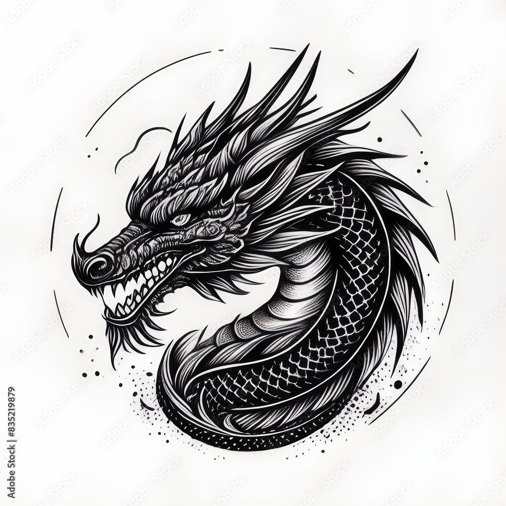 dragon vector design. chinese new year shio. logo gaming. icon apps ...