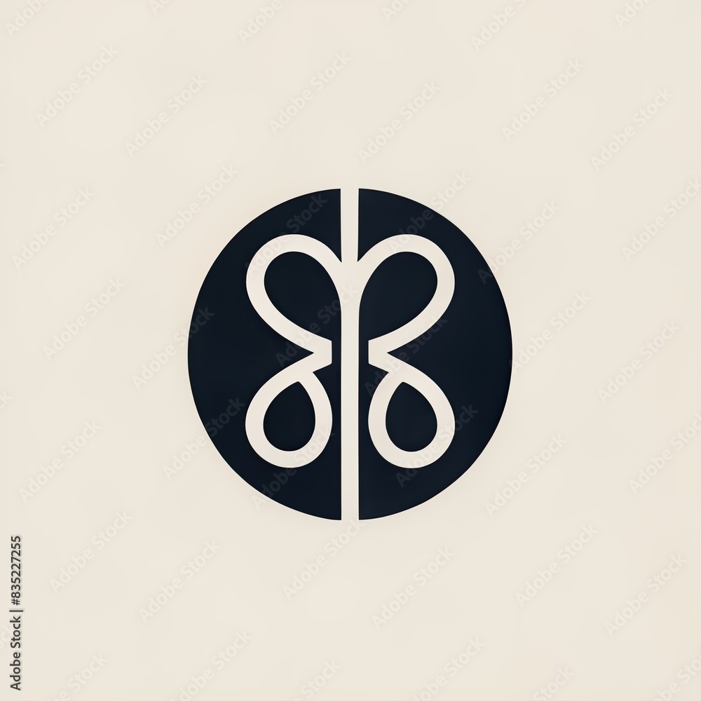 monogram logo modern. icon cool. design symbol iconic. desain art logo ...