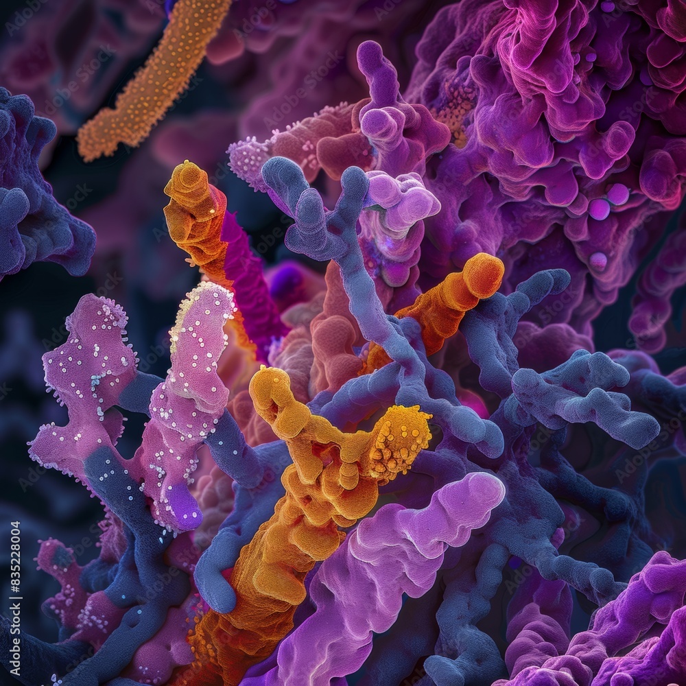 AAV virus similar to Covid-19 as seen through an electron microscope at ...