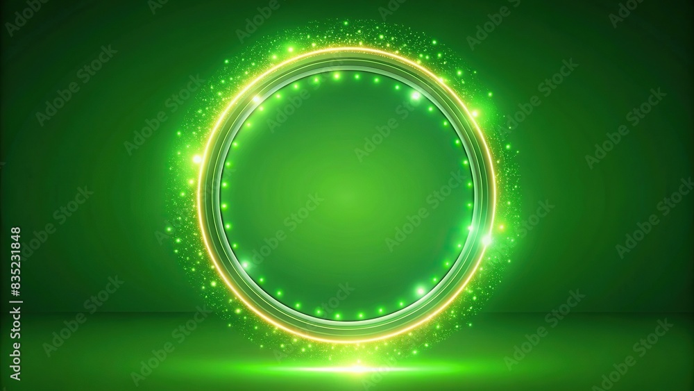 Circle highlighting motion graphics on green screen background, circle ...