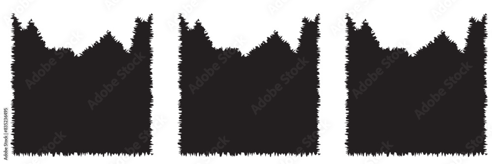 Torn paper frames with jagged edges. Ripped cutouts for collage ...