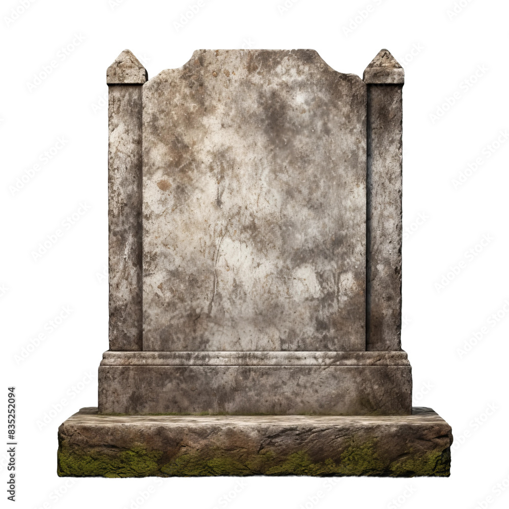blank tomb stone front view on an isolated white background Stock Photo ...