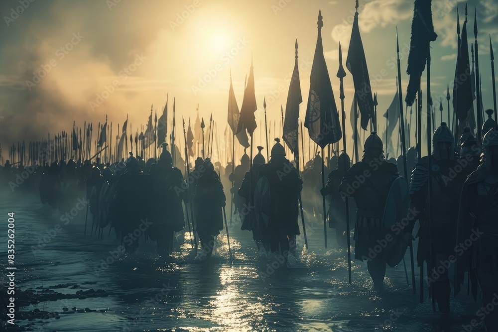 Iconic Caesar: Dramatic Cinematic Shot of Caesar and His Legion at the ...