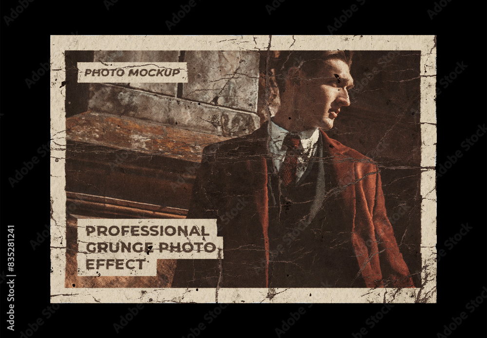 Film Vintage Frame Old Retro Photo Effect Paper Texture Template Mockup ...