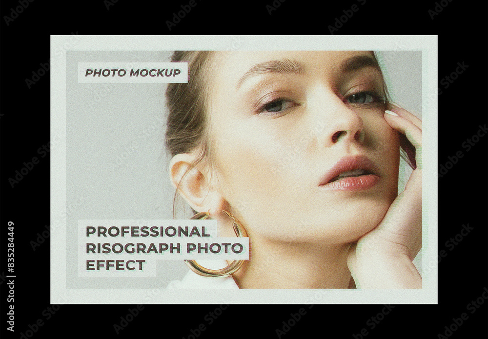 Risograph Film Vintage Frame Old Retro Photo Effect Paper Texture ...