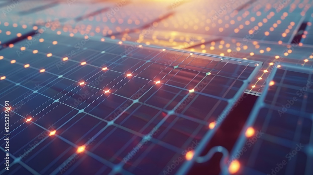 Solar power plant panel close-up view background. Electric solar ...