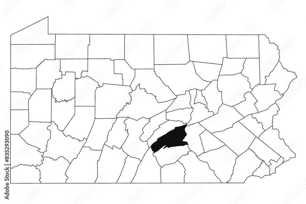 Map of perry County in Pennsylvania state on white background. single ...