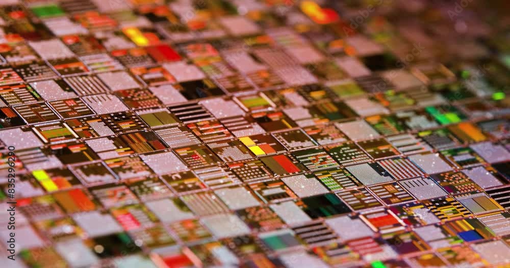 Silicon semiconductor wafer close-up. In electronics, a wafer also ...