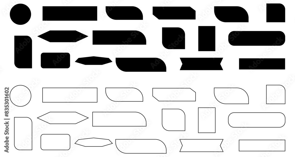 Blank quote box frames. Set of callouts titles template collection ...